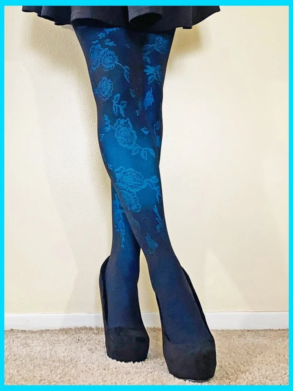 HUE | Accessories | 2 Pairs Preloved Tights Opaque Light Blue And 1 ...